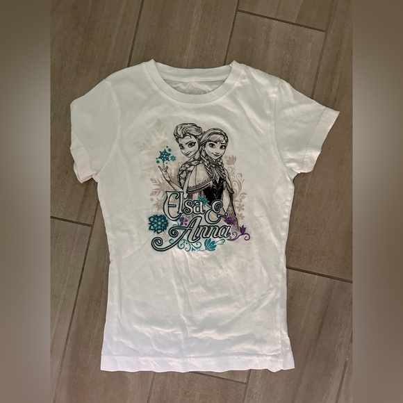 del sol | Shirts & Tops | Elsa Anna White Kids Tshirt Del Sol Size ...